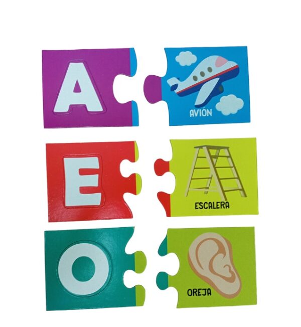 ROMPECABEZAS DIDACTICO DE LAS VOCALES 20 PZS SICOBEN – Eleven Kids